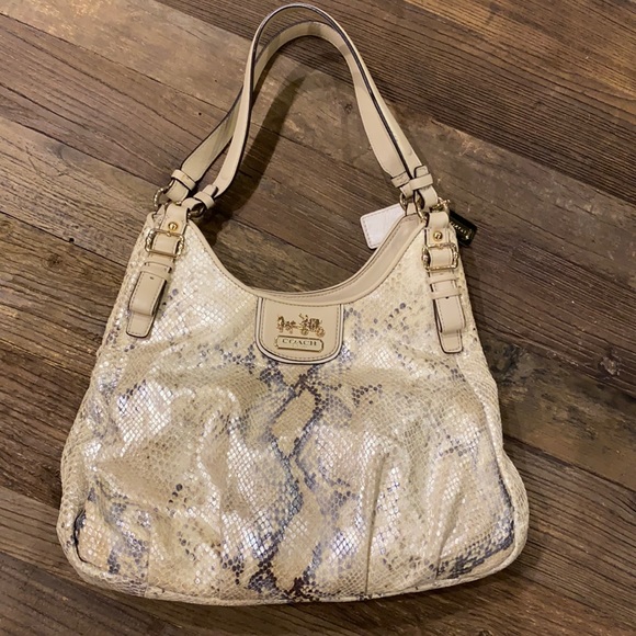 Coach | Bags | Authentic Coach Madison Python Embossed Handbag | Poshmark